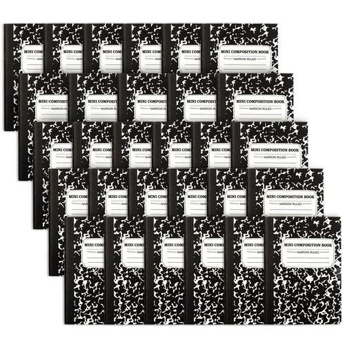Mini Composition Notebook Cute 30 Pack Black Narrow Ruled Mini ...