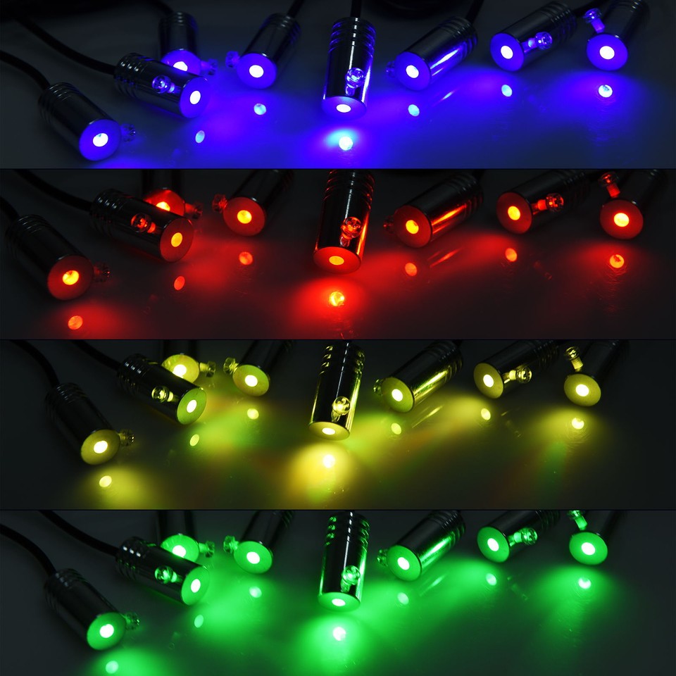 6-in-1 RGB LED Car Interior Ambient Guide Light Strip Dash Panel Door ...