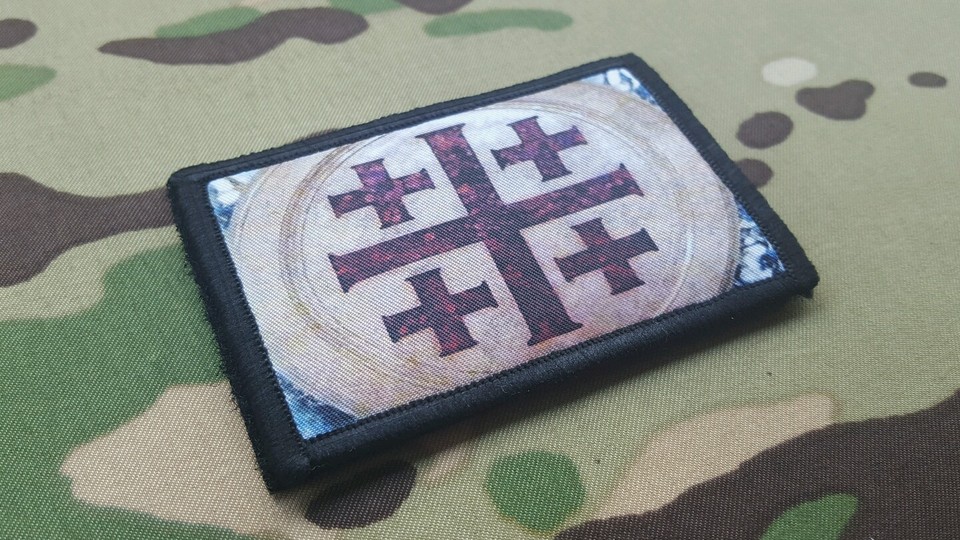 Jerusalem Cross Mosaic Patch Crusader Christian Catholic Infidel | eBay