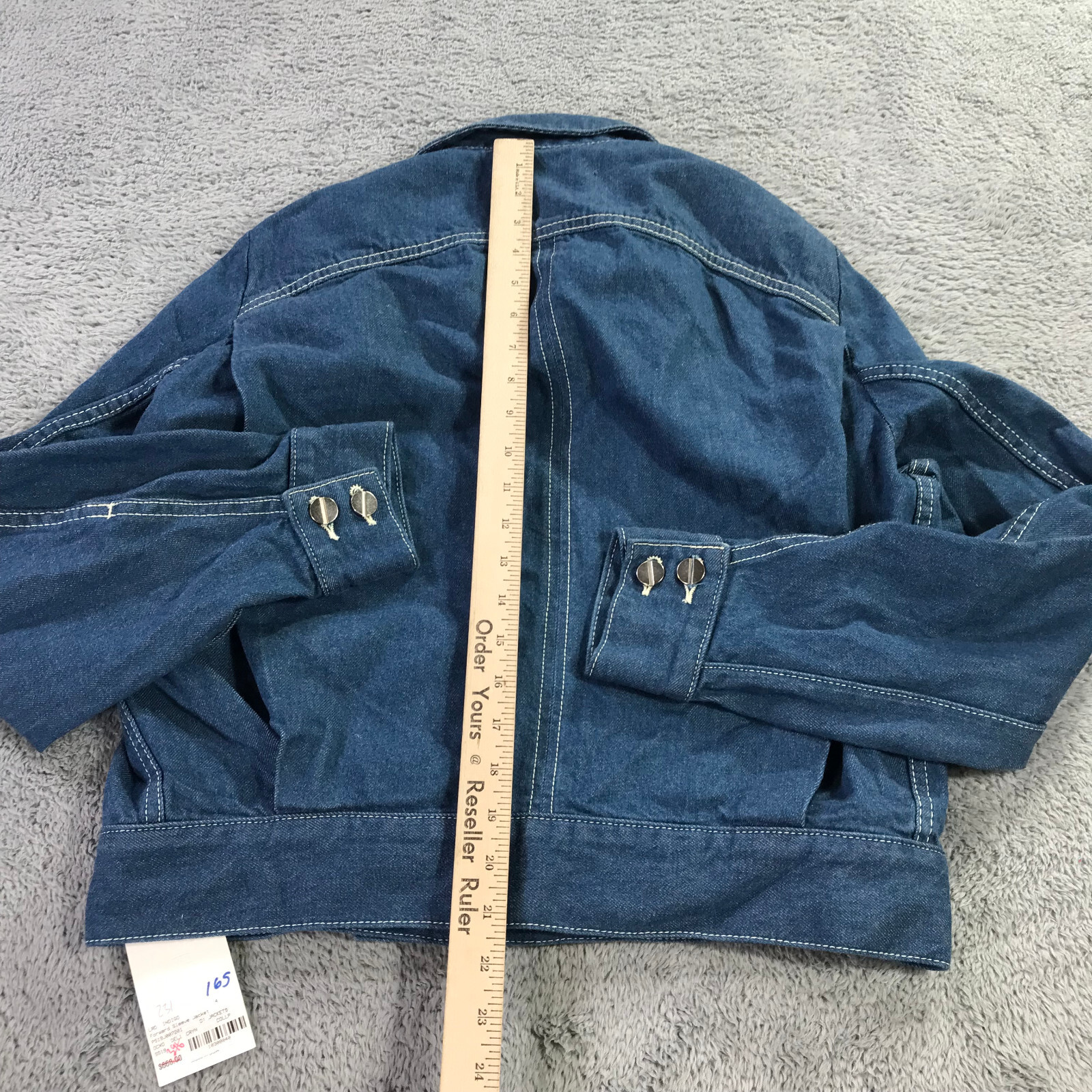 New LOROD Jacket Womens 4 Chore Coat Denim Ringspun Blue Forward sad234 ...