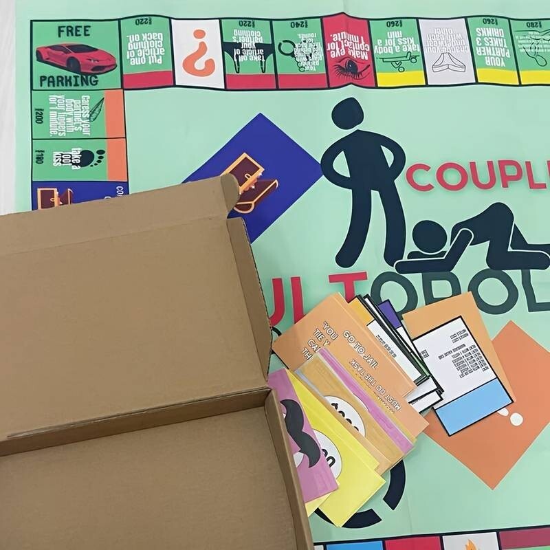 Couples Game Board Adultopoly Couple Adult Date Night Birthday Gift ...