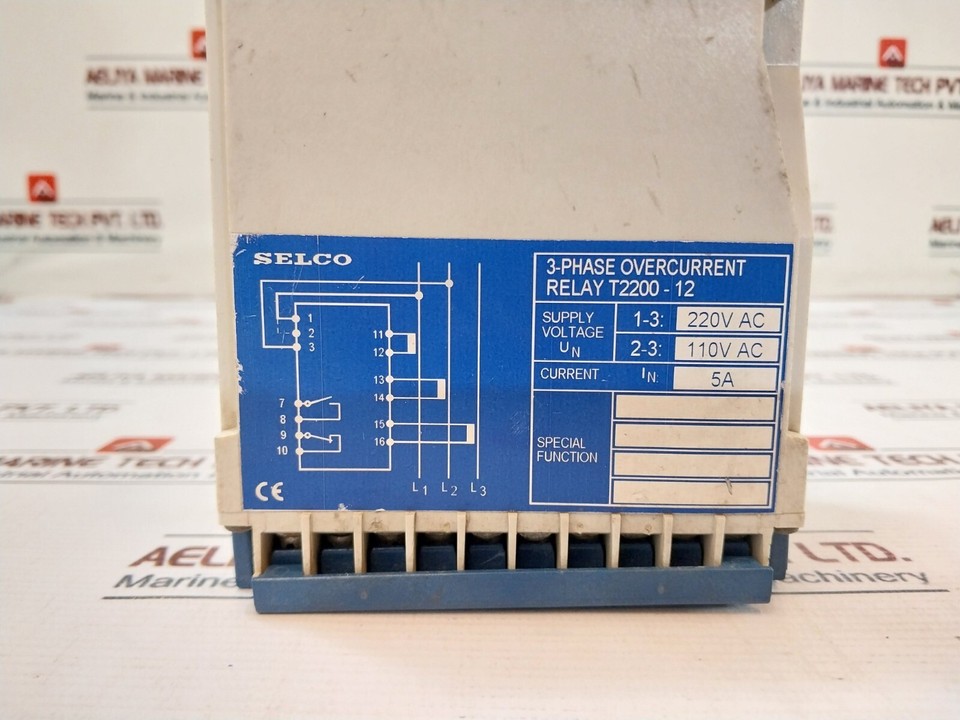 Selco T2200-12 3-Phase Over-Current Relay 5A 3-30 Sec | eBay