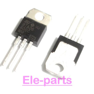 10 PCS BTA06-600C TO-220 BTA06-600 6A 600V TRIACS Transistor Chip | eBay