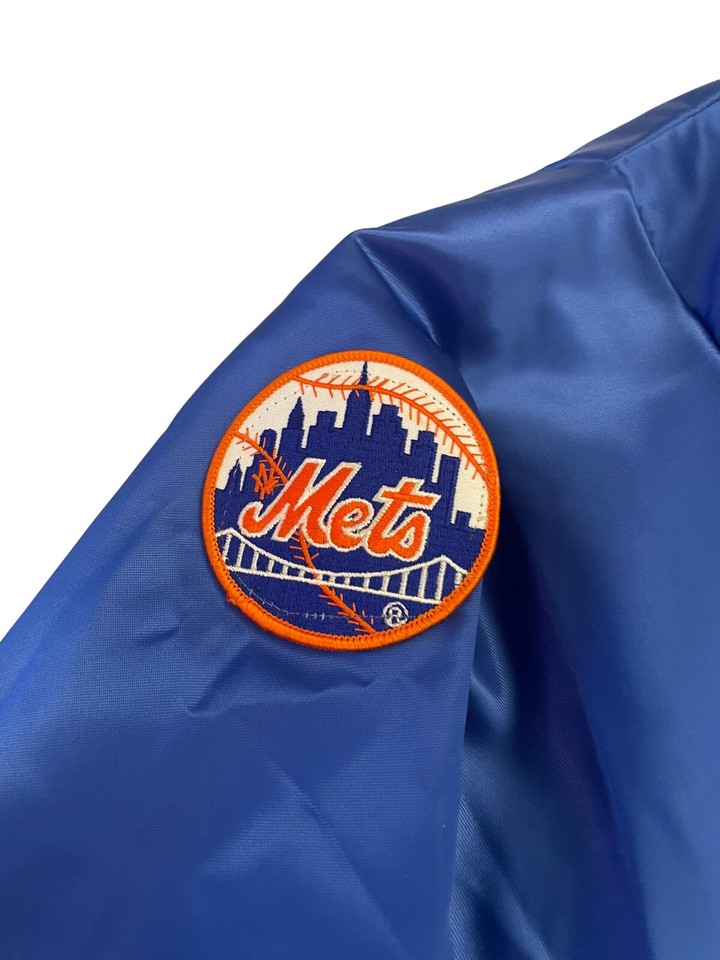 100% Authentic NEW YORK METS JACKET SATIN BOMBER MADE IN USA Size XL | eBay