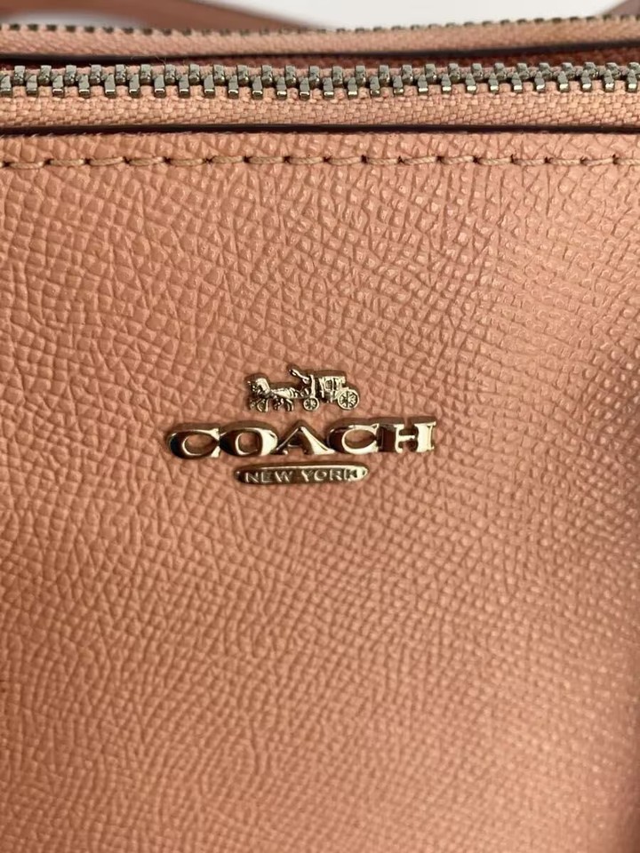 COACH Shoulder Bag Leather Pink Solid Color F44962 | eBay