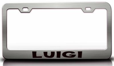 LUIGI Male Steel Metal Auto License Plate Frame | eBay