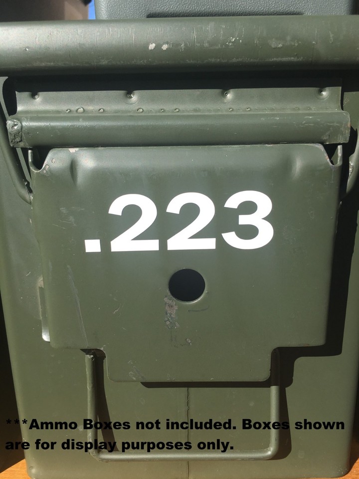 Ammo Can Bullet Vinyl Decal Label Stickers - Various Calibers | eBay
