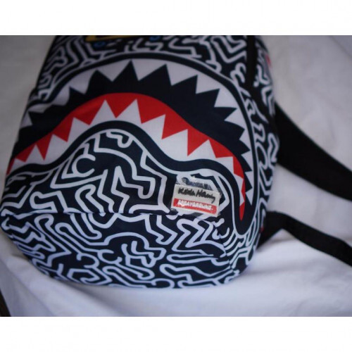 SPRAYGROUND Keith Haring collaboration Skater GuyShark Teeth backpack ...