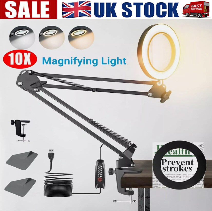 Professional Illuminated Magnifier Lamp 10x