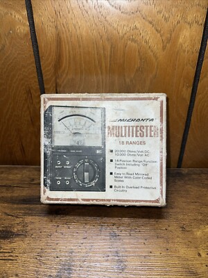 Vtg Radio Shack Micronta 18-Range 20,000 Ohms/ Volt DC MULTITESTER No ...