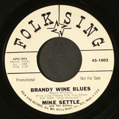 MIKE SETTLE: brandy wine blues / settle down FOLKSING 7" Single 45 RPM ...
