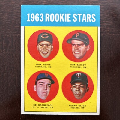 1963 TOPPS#228 ROOKIE STARS PEDRO-TONY OLIVA RC-HOF-EX-NM 8 TIME ALL ...