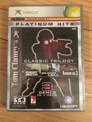 TOM CLANCEY'S CLASSIC TRILOGY 3 GAMES PH - XBOX - WITH MANUAL - FREE S ...