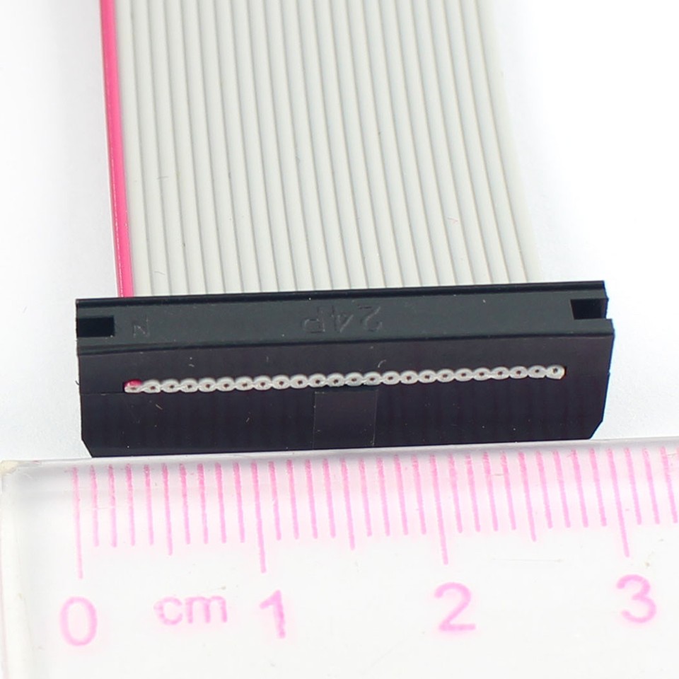 2Pcs 2mm Pitch 2x12 Pin 24 Pin 24 Wire IDC Flat Ribbon Cable Length ...