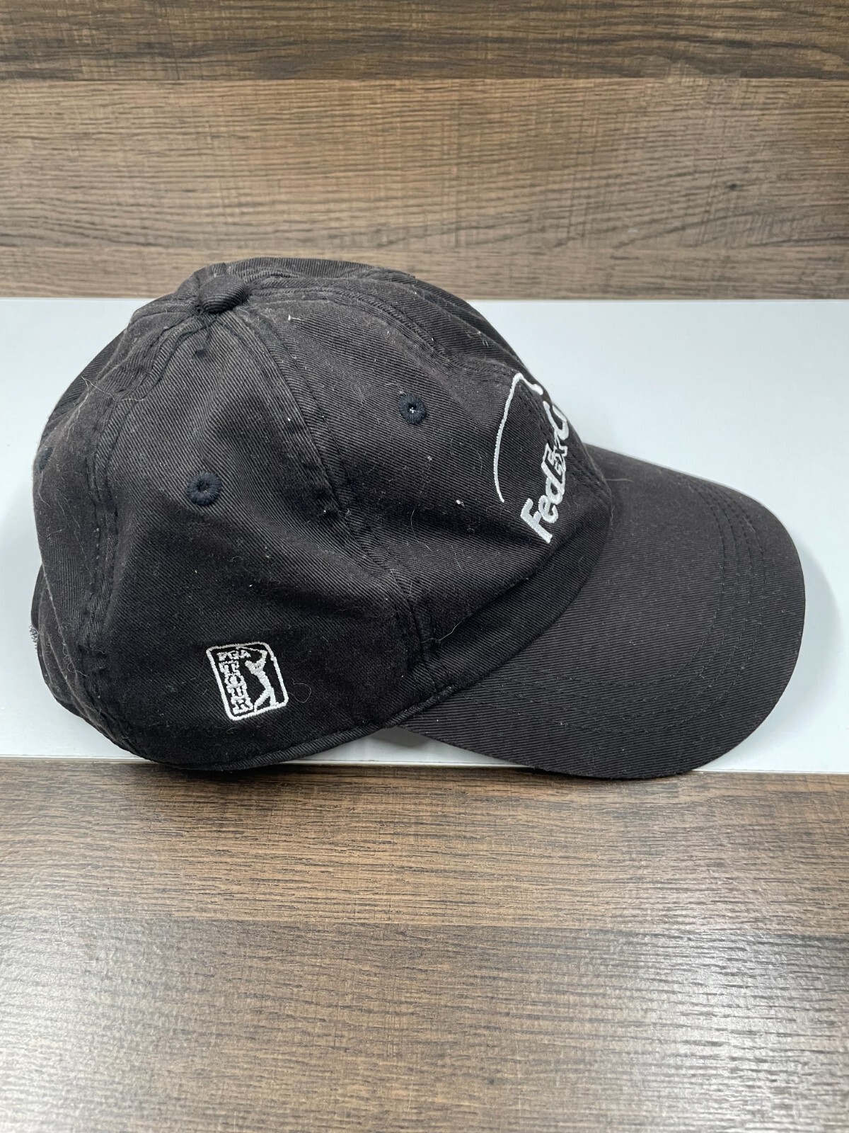 PGA Tour Fedex Cup Golf Tournament Black Hat Cap Adjustable Strap Back ...