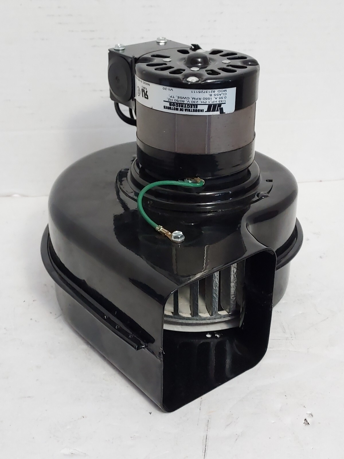 INDUSTRIA DE MOTORES ELECTRICOS BLOWER MOTOR W/ SQUIRREL CAGE 1/33 HP ...