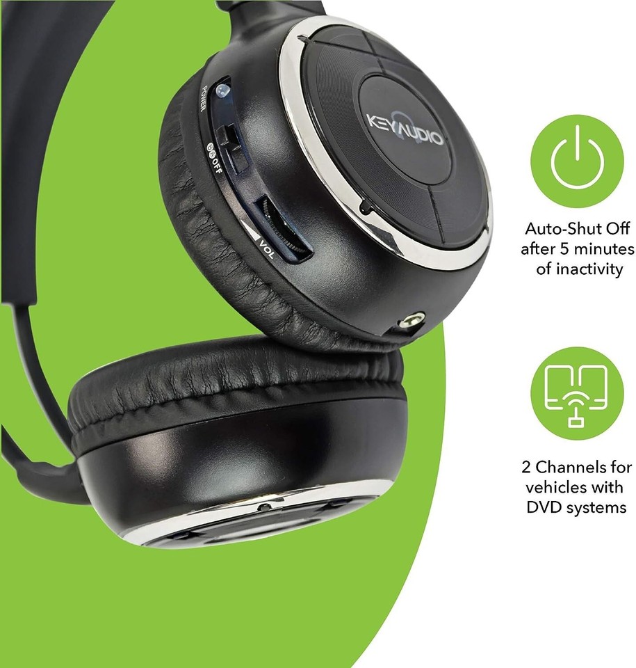 2 Wireless Headphones For Lexus Vehicles IR Rear TV DVD New Headsets ...