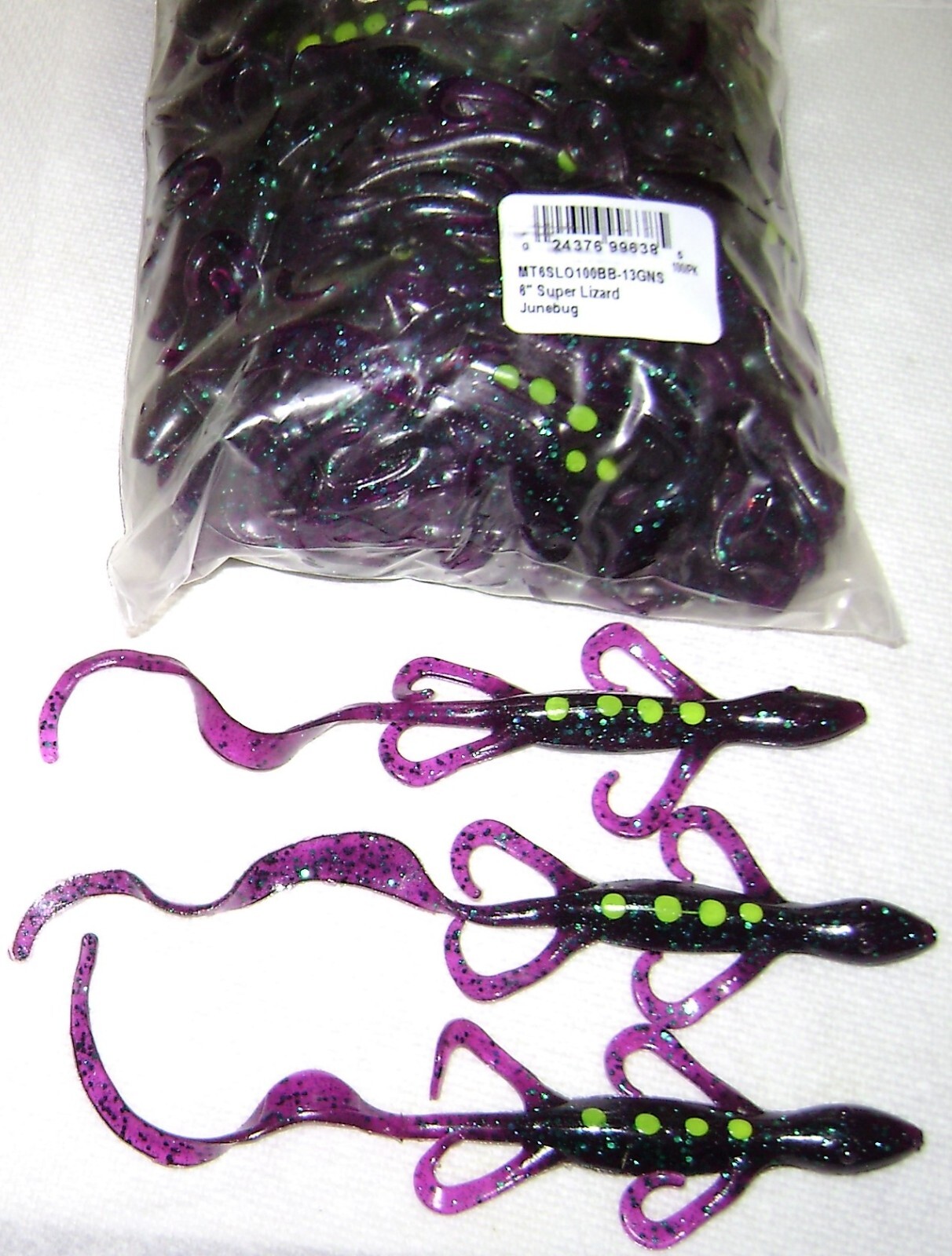 100 MISTER TWISTER 6 INCH SUPER LIZARD LURES BASS JUNEBUG COLOR | eBay