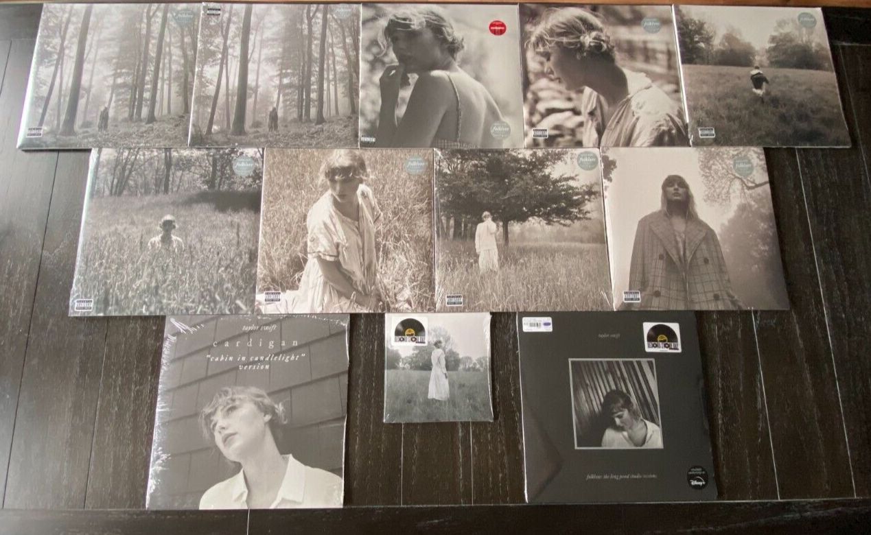 Taylor Swift Folklore Set of 12 Vinyls - All Sealed | eBay