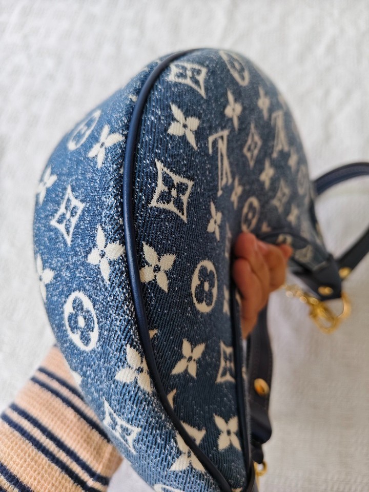 Louis Vuitton Blue Denim Monogram Loop Moon Crossbody Bag Chip | eBay