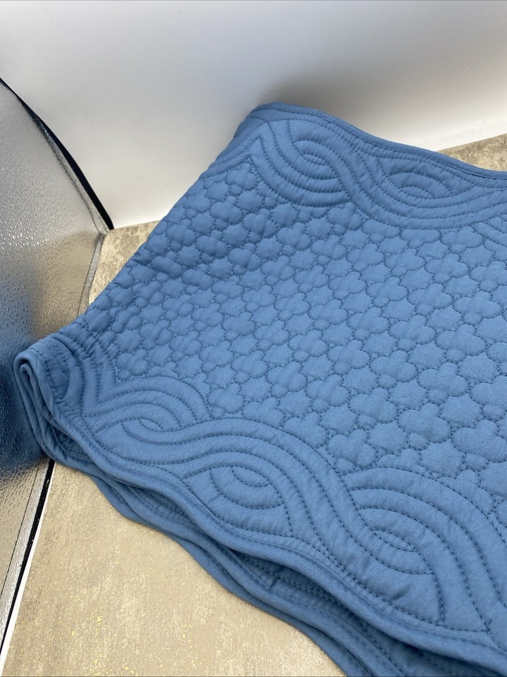 Blue Quilted Table Runner~ Quilted Oblong 70”X 13”Light Weight | eBay