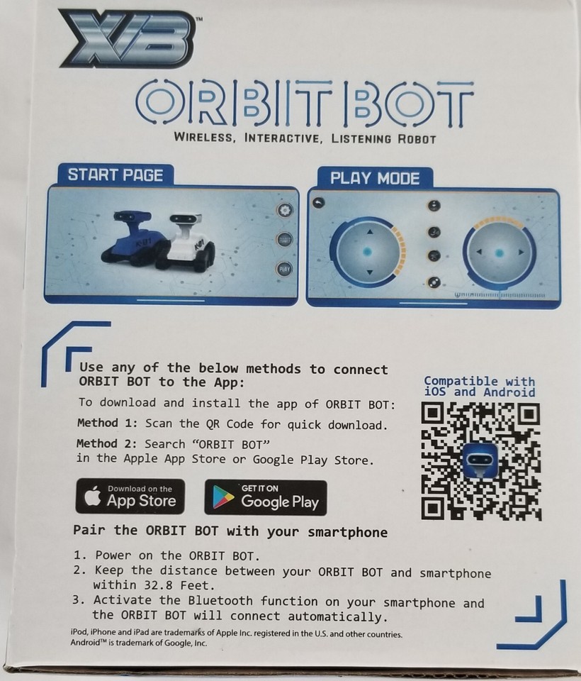 X/B Orbit Bot Bluetooth Wireless Interactive Listening Robot | eBay