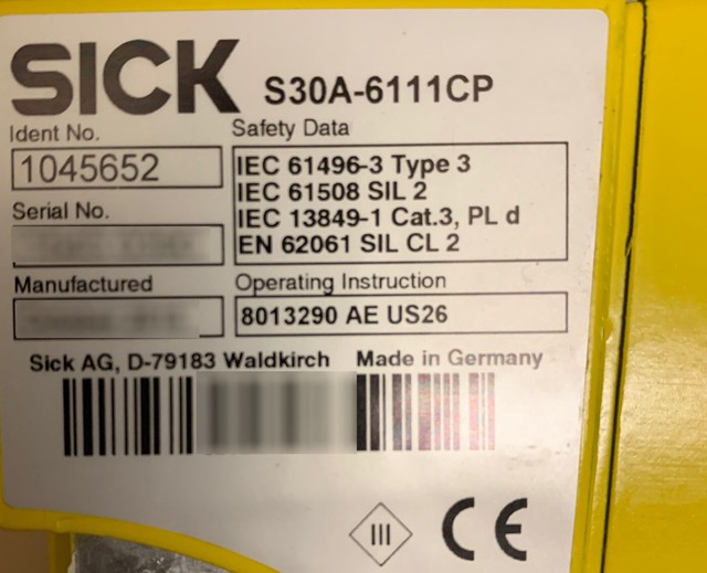 1pc SICK S30a-6111cp Safety Laser Scanning for sale online | eBay