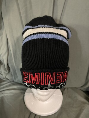 Men's Eminem Logo Beanie Black,blue And White | eBay