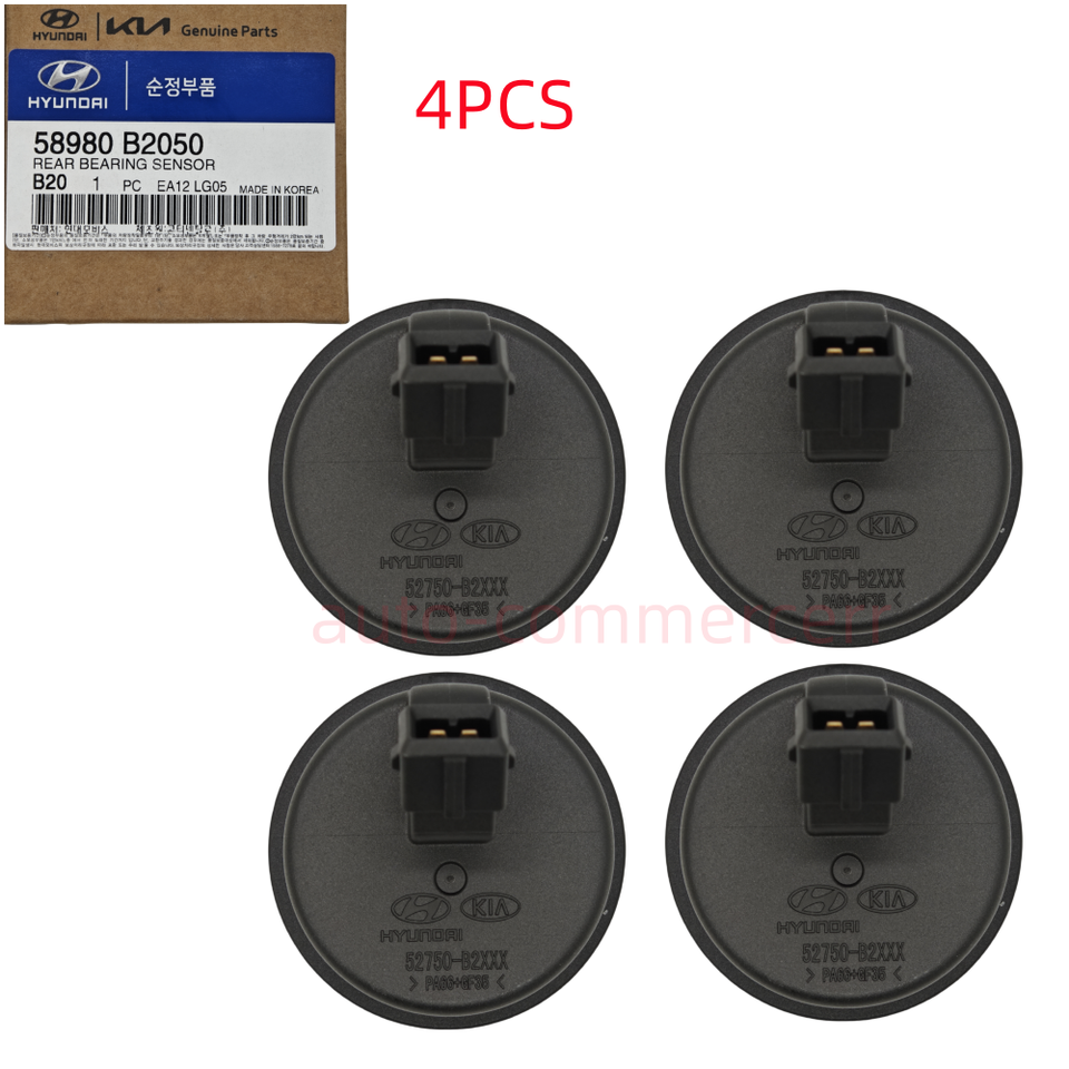 4PC Rear Hub Bearing ABS Speed Sensor Fit for 14-19 Kia Soul Soul EV ...