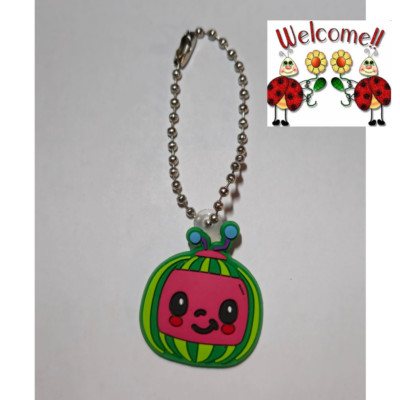 KIDS COCOMELON CHARACTER BAG TAG LUNCH BAG TAG KEYCHAIN PURSE WALLET ...