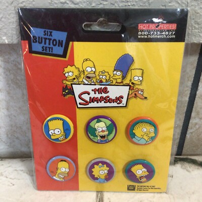 The Simpsons 6 Button Collection - Set of 6 -2007 NEW | eBay