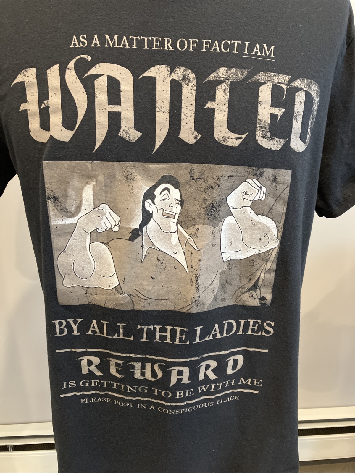 Disney Wanted Poster Gaston Beauty and the Beast Blac… - Gem