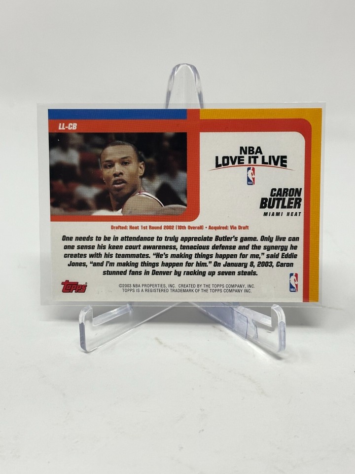 2003 Topps Basketball Caron Butler Love It Live Card #LL-CB | eBay