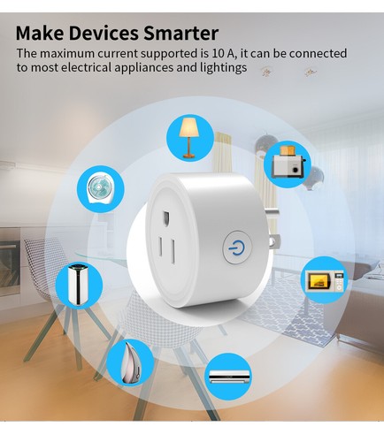 🔥🔥🔥WiFi Smart Plug Voice Control Socket Outlet Works with Amazon Alexa ...