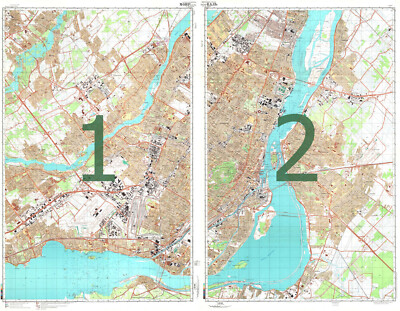 Russian Soviet Military Topographic Map - MONTREAL (Canada),1:25 000 ...
