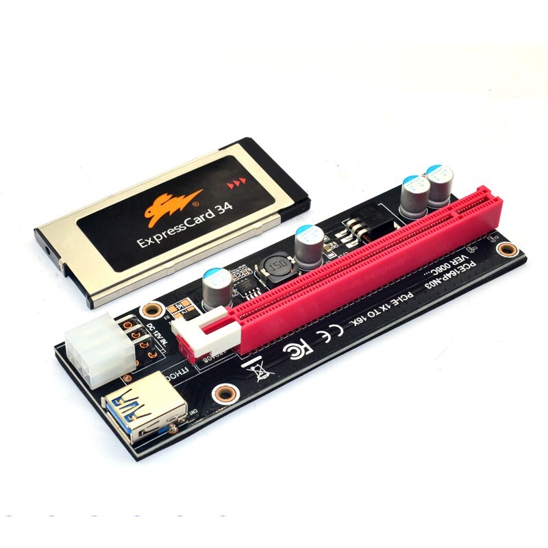 Expresscard Express Card 34mm to PCI-E 16X Riser for Laptop External ...