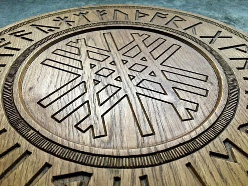 Anglo-Saxon Futhorc 24 Inches Oak Carved Rune Divination Board Altar ...