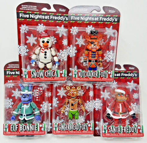 Funko Five Nights at Freddy's Christmas Action Figure Set Of 5 FNAF ...