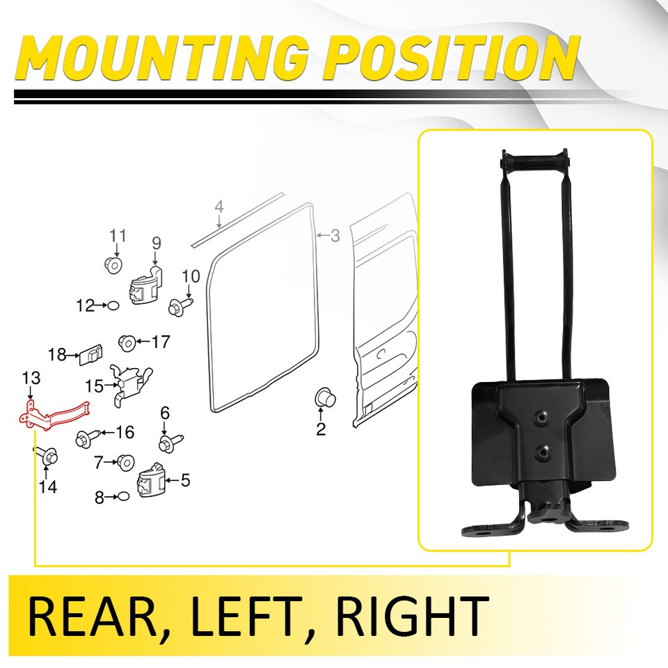 For Ford Transit Mk8 2014-On Rear Back Door Check Assy 2311702 Hk31 ...