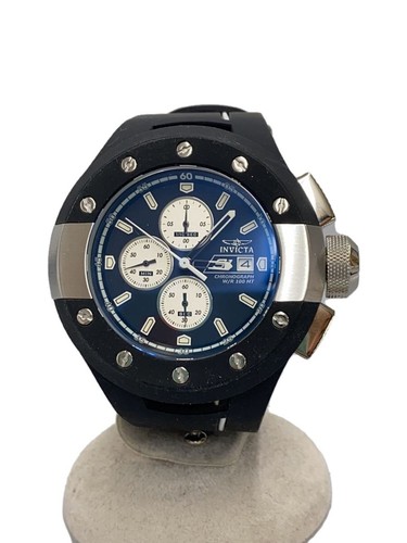 Invicta 22436 Quartz Analog Large Rubber Watch Black Excellent JAPAN | eBay