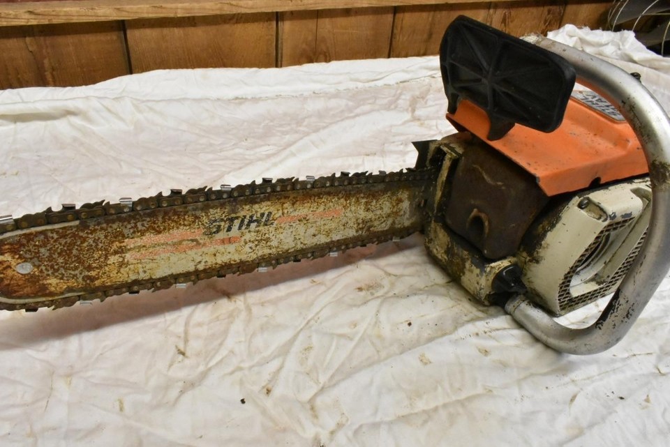 3 Vintage Stihl 031 AV Chainsaw 150 & 170 lbs Compression & Spark Parts ...