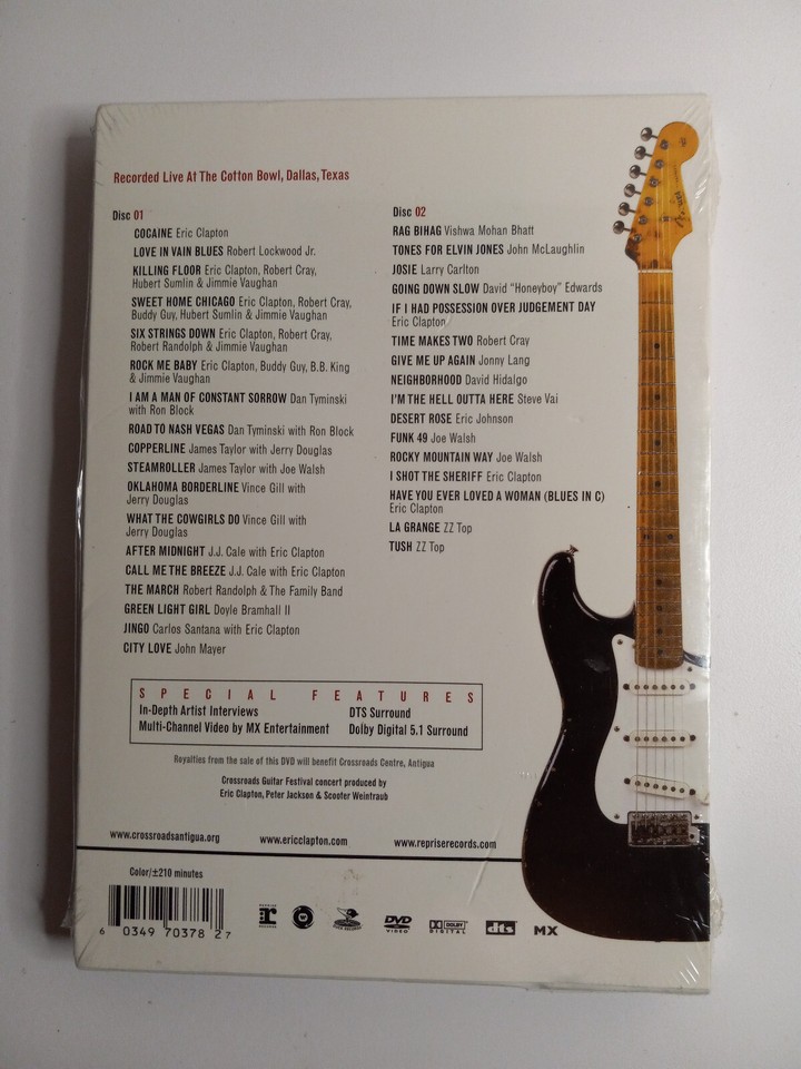 Eric Clapton - Crossroads Guitar Festival (2-Disc DVD Set, 2004) SEALED ...