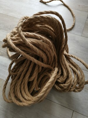 Vintage Rope Twisted Electrical Wire Hemp Rope Woven Textile Wire 3 ...