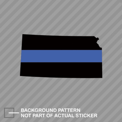Kansas State Shaped The Thin Blue Line Sticker Decal Vinyl police ...