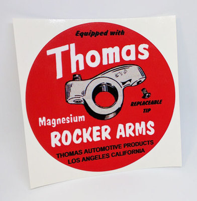 Thomas Rocker Arms Vintage Style DECAL, vinyl STICKER, hot rod, car ...