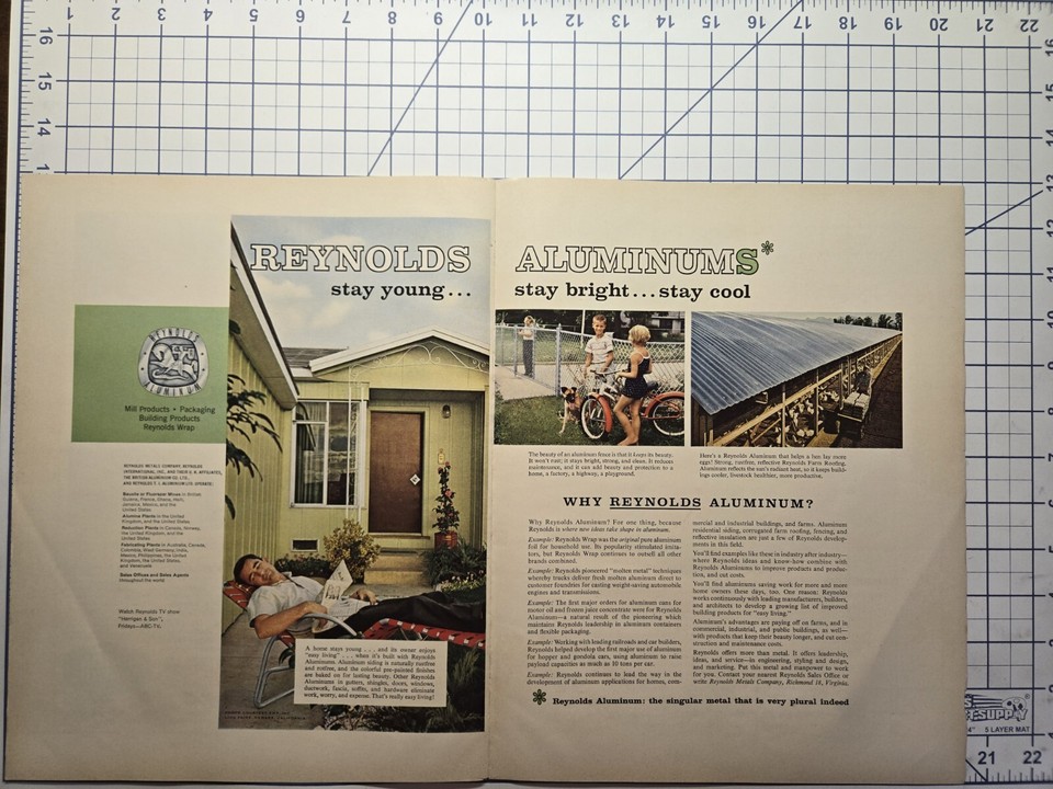 Reynolds Aluminum Richmond VA Residential Farm Commercial Vintage Print ...