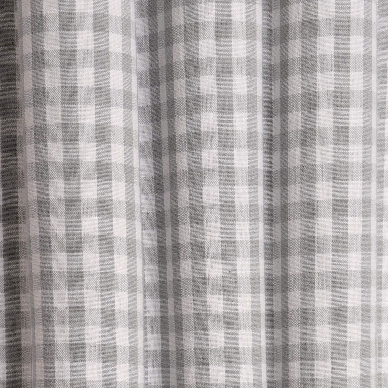 Grey Gingham Check Woven Fabric Curtain Crafts Cushions Upholstery per metre | eBay UK