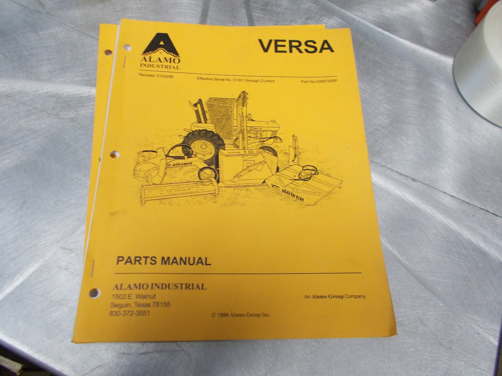 Alamo Versa Mower Ditcher Parts Manual - 01/24/99 Version | eBay