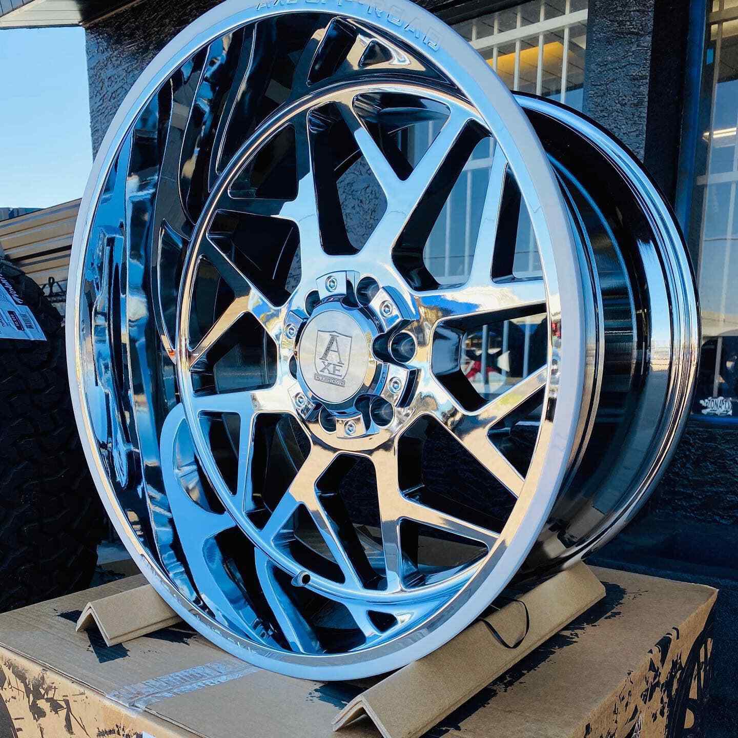 24x12 Chrome Axe Off Road Nemesis Rims Wheels 8x180 26 22 inch | eBay