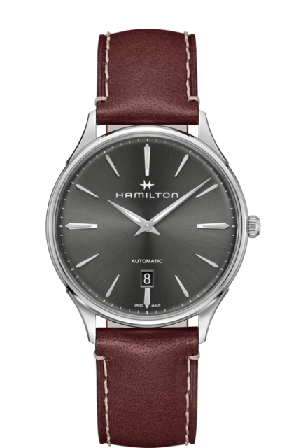 Hamilton Jazzmaster Gray Men's Watch with Brown Leather - H38525881 for ...